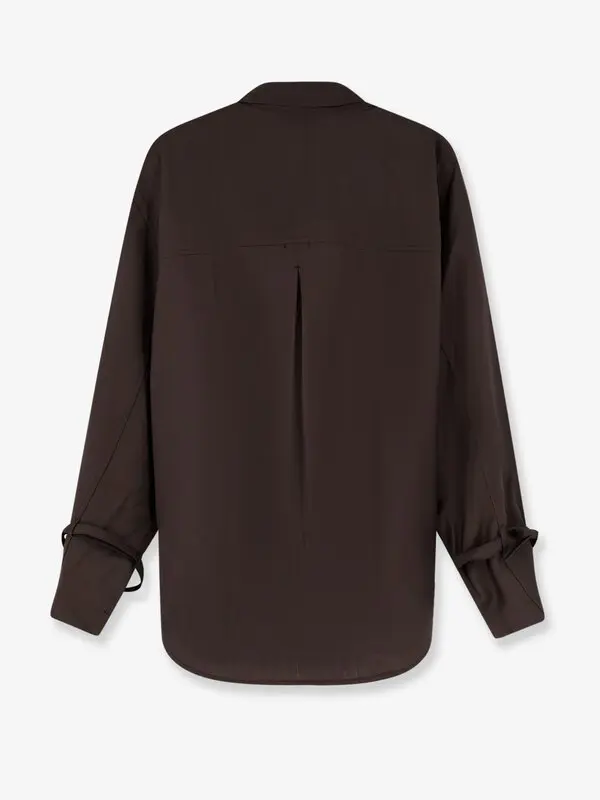 TOTEME Tie-cuff Wool Shirt - Multicolor