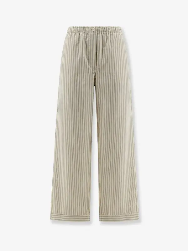 Miu Miu Striped Cotton Pajama Pants - Multicolor