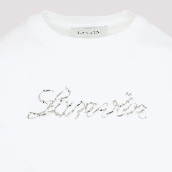 LANVIN Embroidered Script Logo T-shirt