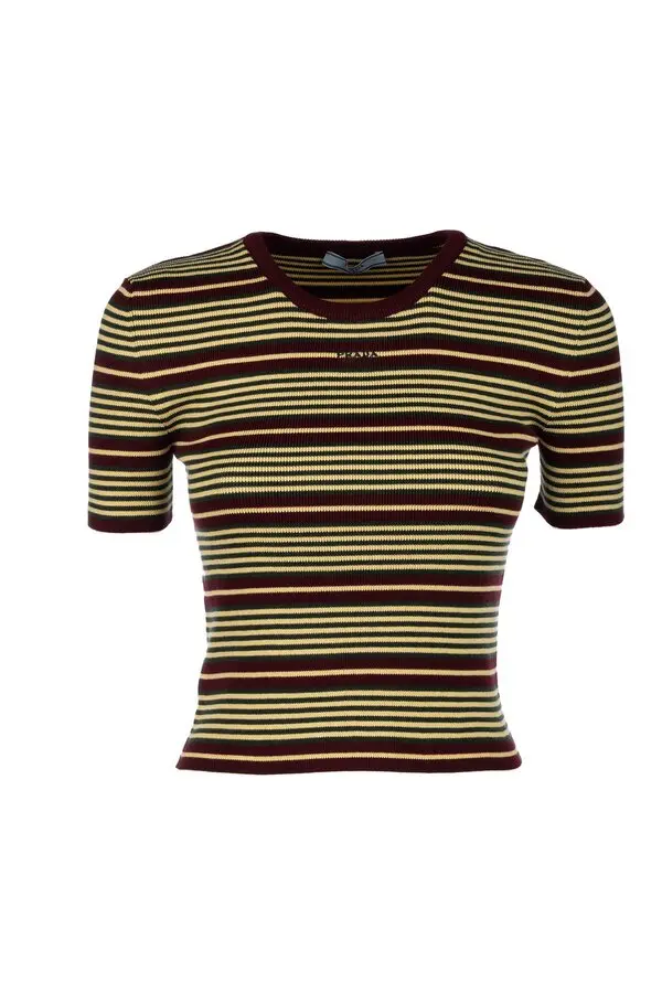 Prada Striped Knit T-shirt