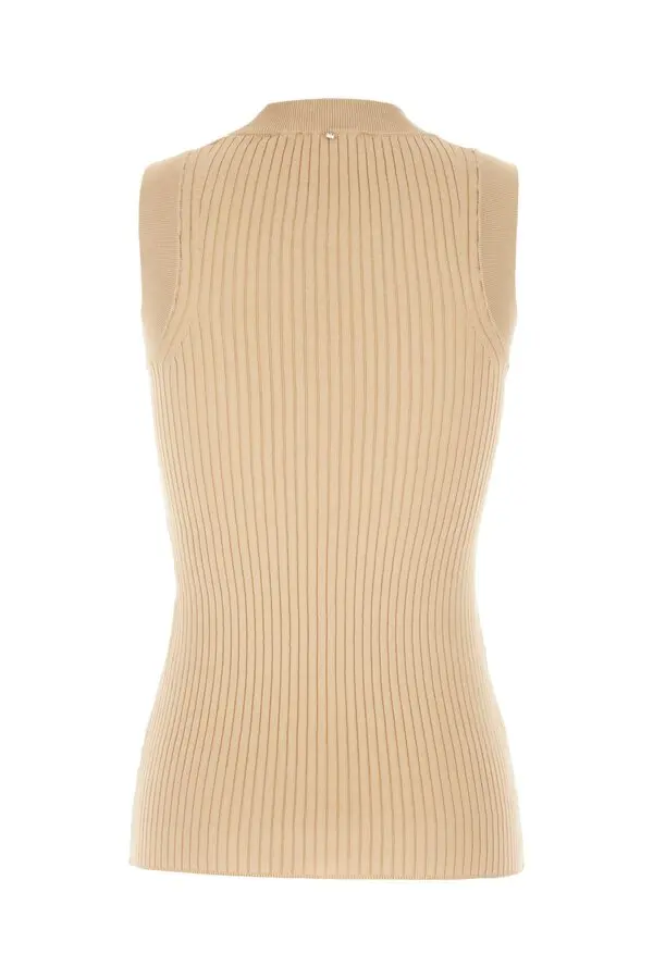 Sportmax Ribbed Knit High Neck Top - Multicolor