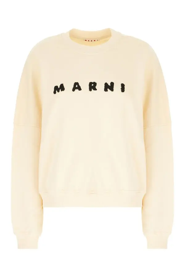 Marni Crewneck Sweatshirt With Logo - Multicolor