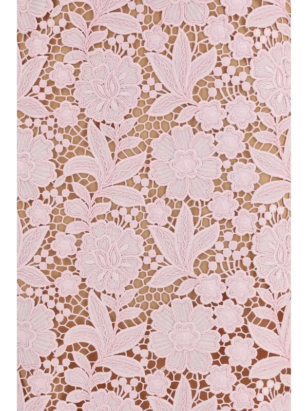SELF-PORTRAIT Lace Midi Skirt - Pink