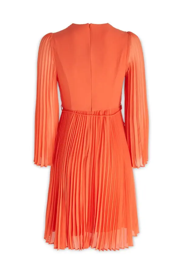 Zimmermann Pleated Dress With Tie Detail