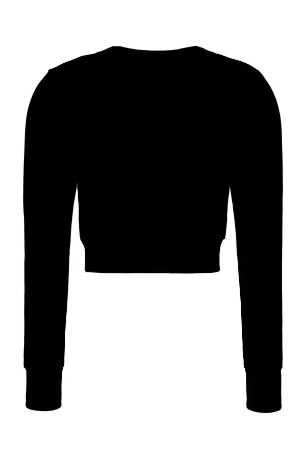 DIESEL® Cropped Sweatshirt With Cutout Logo