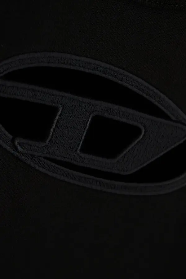 DIESEL® Cropped Sweatshirt With Cutout Logo