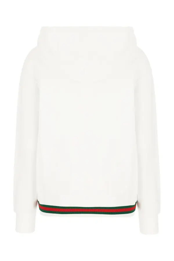 Gucci Full Zip Sweatshirt With Striped Trim