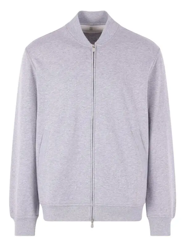 Brunello Cucinelli Cotton Zip Up Sweatshirt - Multicolor