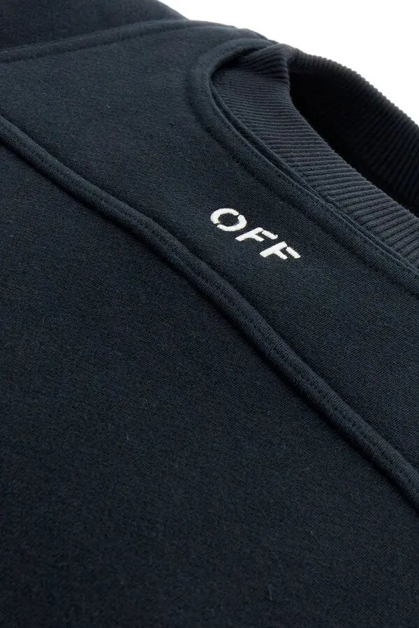 Off-White Cropped Sweatshirt With Logo