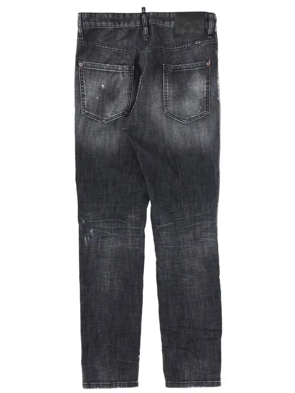 Dsquared2 Denim Jeans With Distressed Details - Black