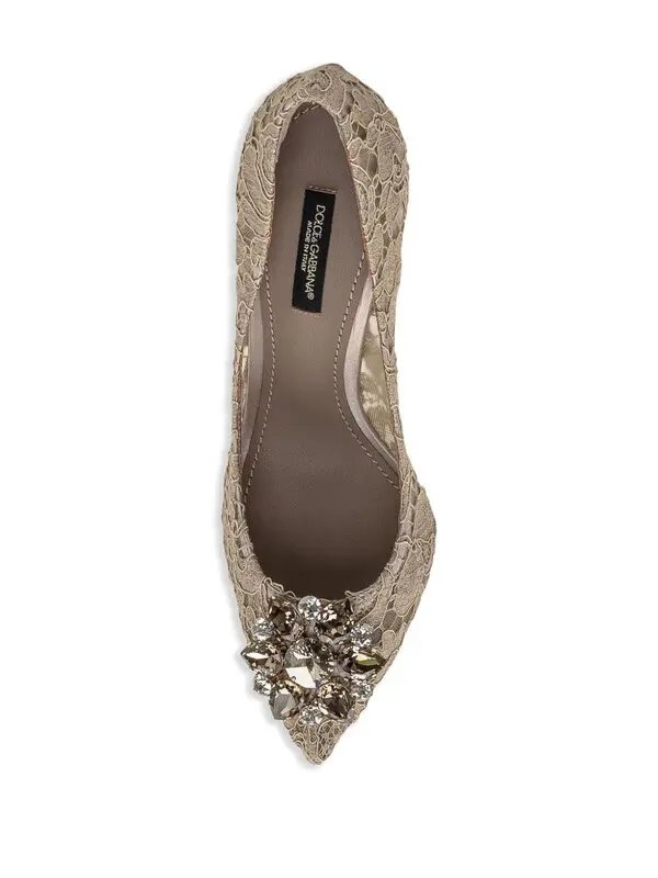 Dolce & Gabbana Embellished Lace Stiletto Pumps - Multicolor