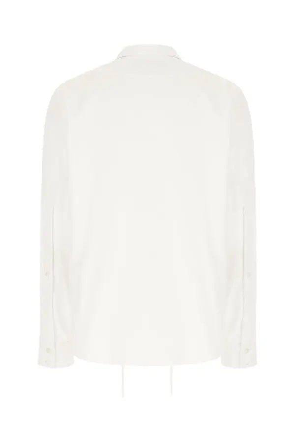 Gucci White Clothing Coat With Gold Tone Hardware