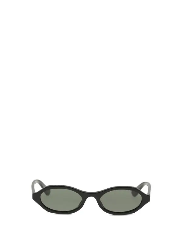 Alexander McQueen Geometric Oval Sunglasses - Black