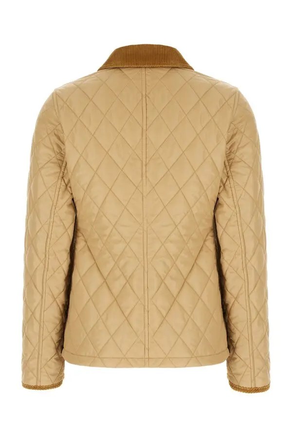 Burberry Quilted Jacket With Corduroy Collar