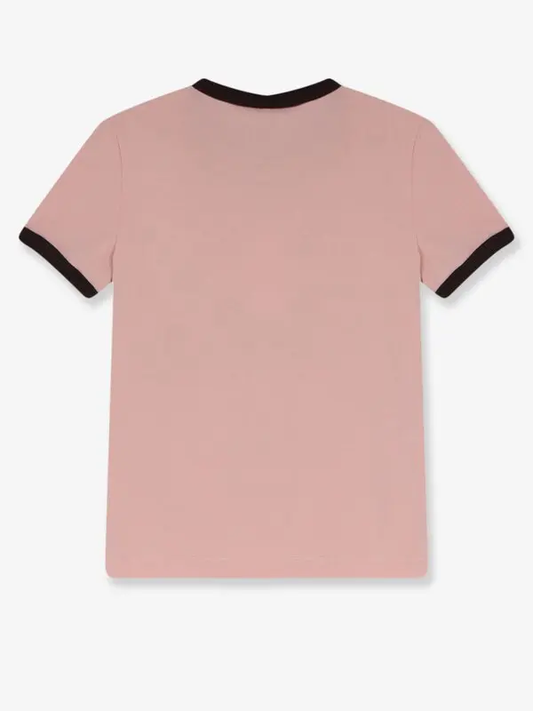 Chloé Cotton T-shirt With Flamingo And Logo Print
