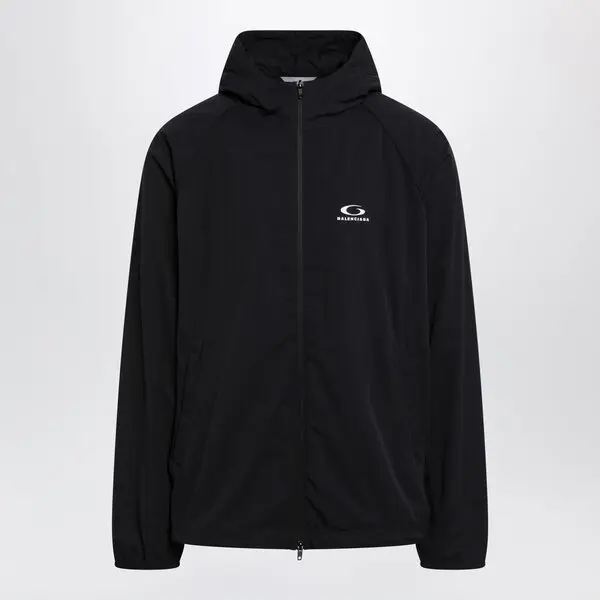 Balenciaga Technical Hooded Track Jacket - Black