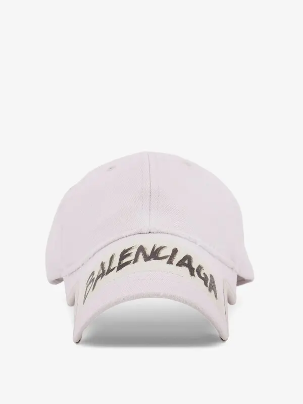 Balenciaga Cotton Cap With Visor And Printed Logo - Multicolor