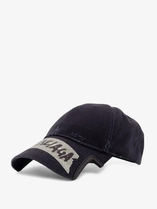Balenciaga Cotton Cap With Visor And Printed Logo - Multicolor