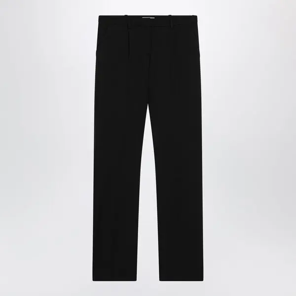 Balenciaga Slim Tailored Trousers In Stretch Wool Twill - Black
