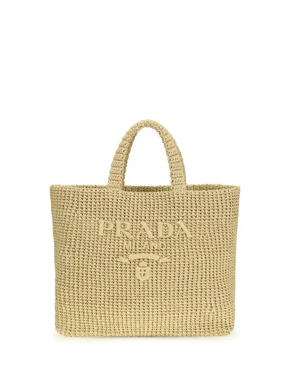 Prada Raffia Tote Bag