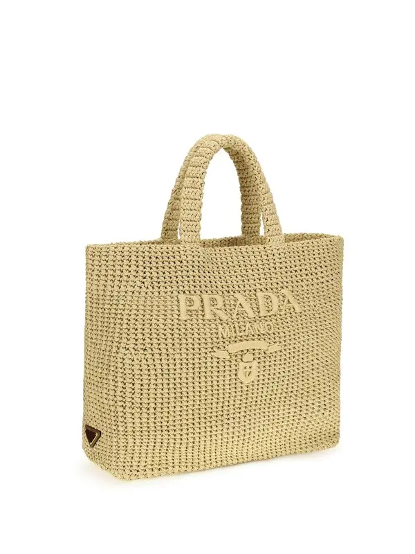 Prada Raffia Tote Bag