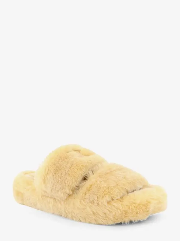 Celine Triomphe Shearling Slides