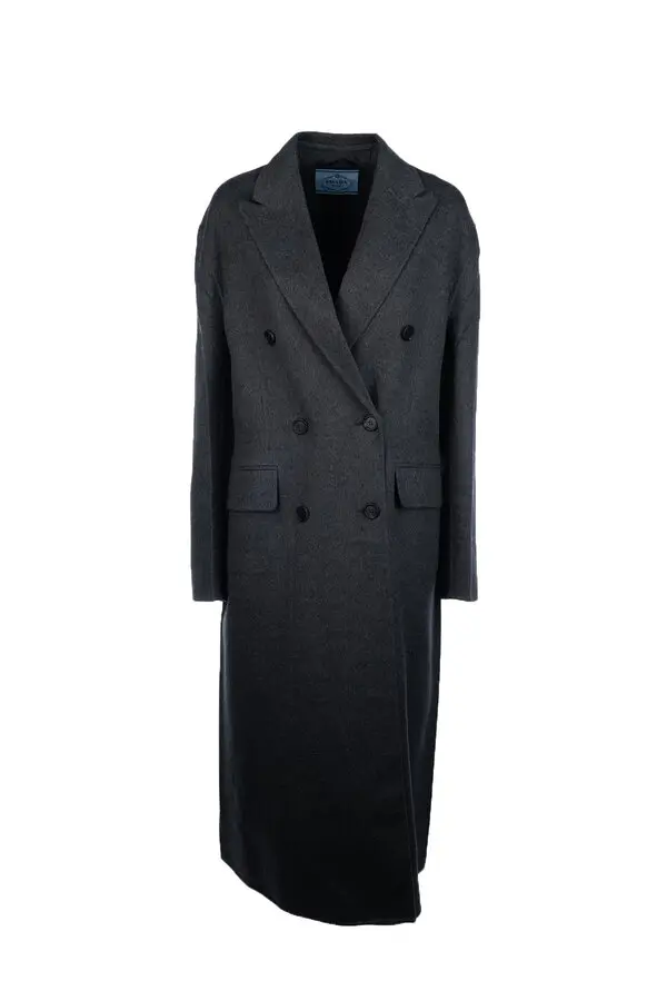 Prada Double Breasted Tailored Coat - Multicolor