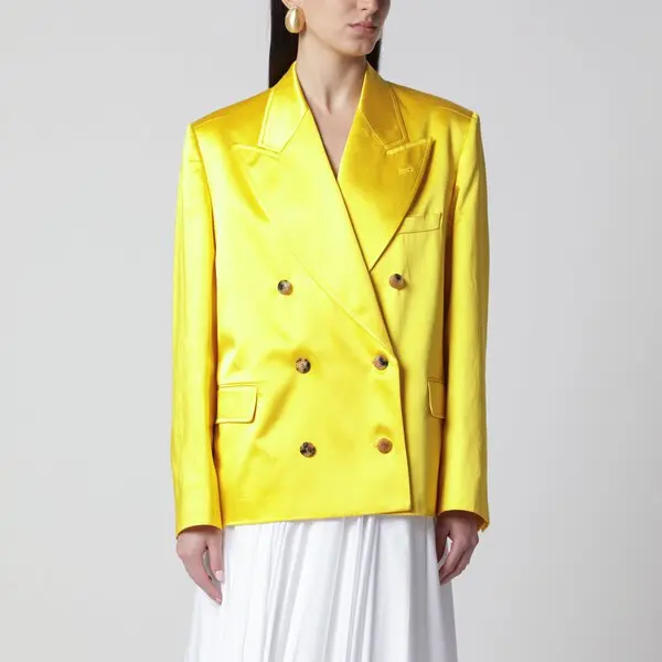 Dries Van Noten Double-breasted Cotton Blend Jacket