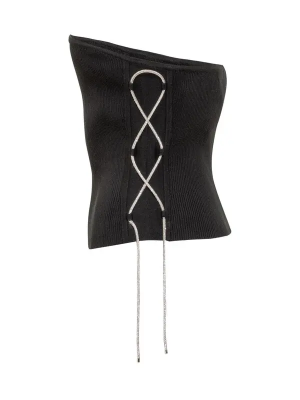 Giuseppe Di Morabito Strapless Embellished Knit Top