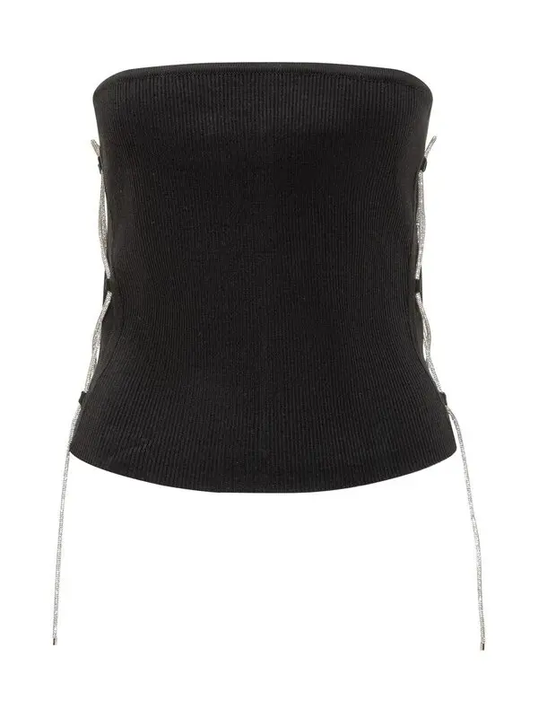 Giuseppe Di Morabito Strapless Embellished Knit Top - Multicolor