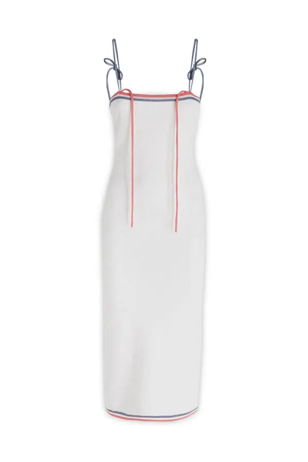 Fendi White Dress With Tie Straps - Multicolor
