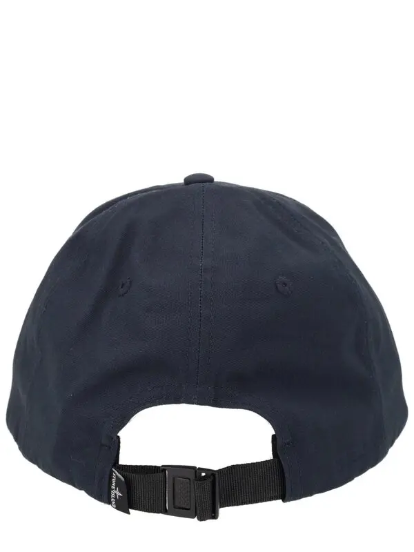 Stone Island Baseball Cap With Logo - Blue