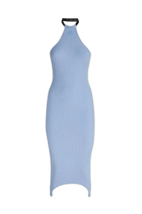 COURREGES Ribbed Halter Dress - Multicolor
