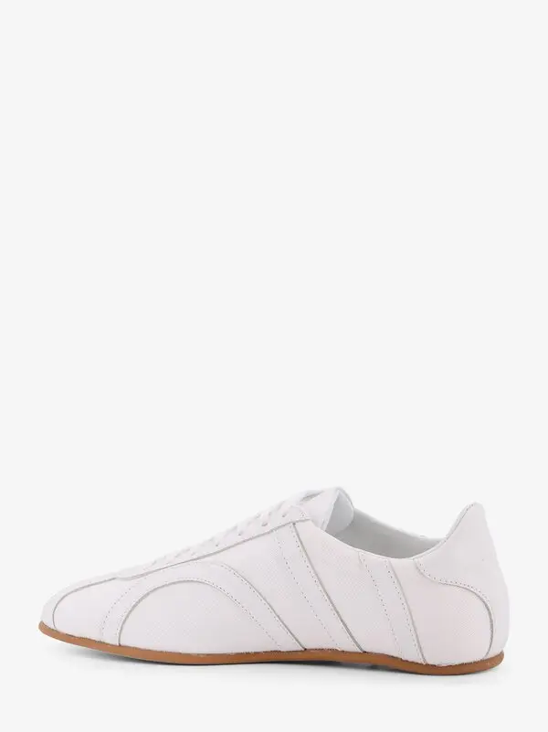 TOTEME Canvas Low-top Sneakers With Leather Profiles - White