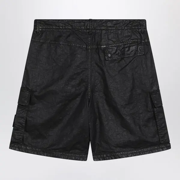 Stone Island Cargo Bermuda Shorts - Black