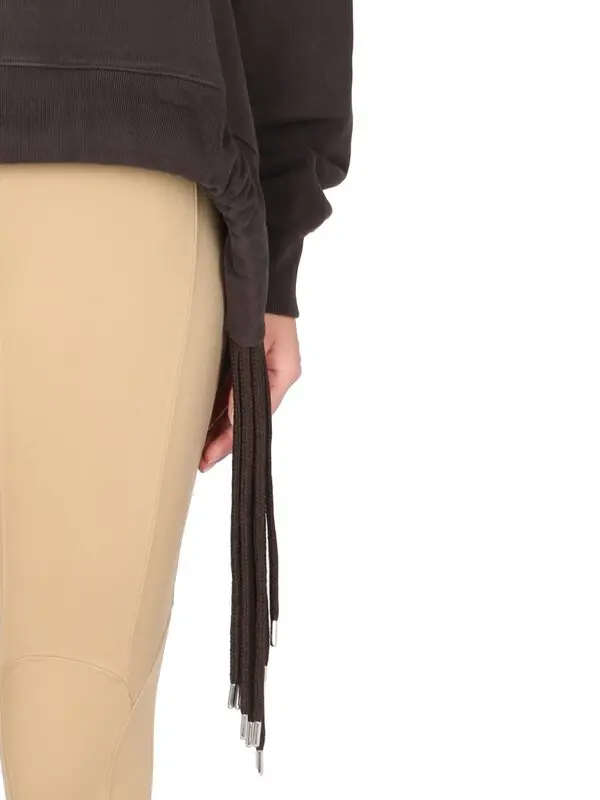 AMBUSH Crew Neck Sweatshirt With Drawstring Detail - Brown