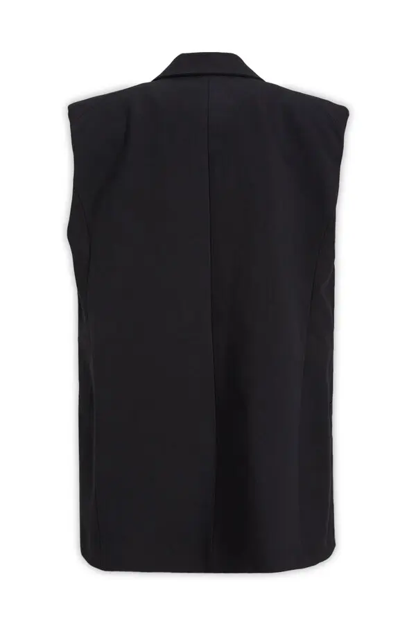 JIL SANDER Sleeveless Blazer With Metal Clasp