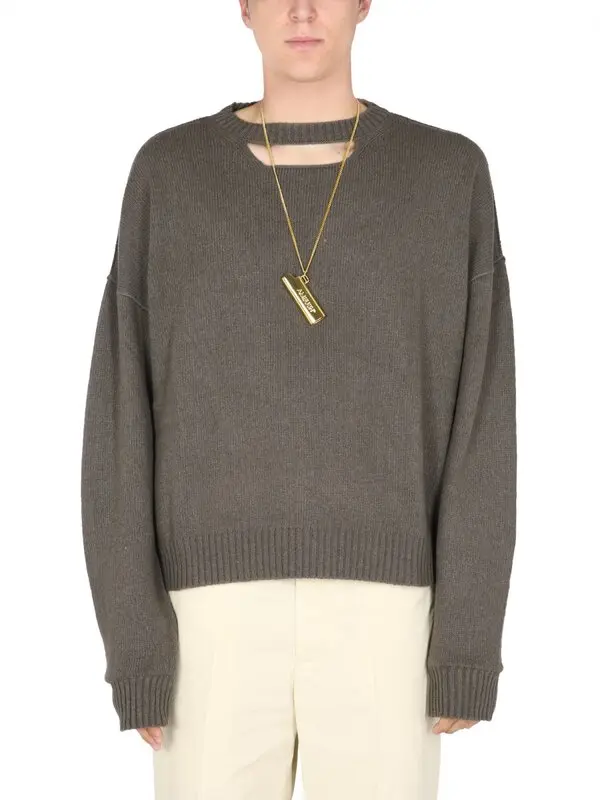 AMBUSH Oversize Fit Sweater With Cut-out Detail - Multicolor