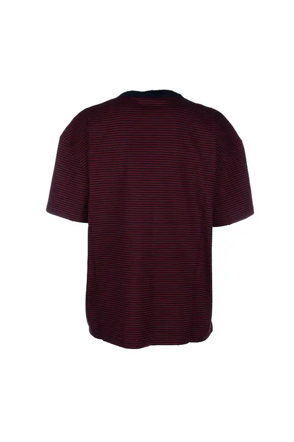 Prada Striped T-shirt With Pocket Detail