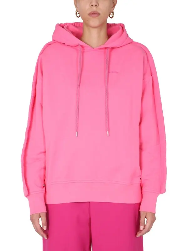 AMBUSH Embroidered Logo" Drawstring Hooded Sweatshirt - Pink