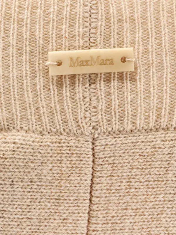 Max Mara Wool And Cashmere Ribbed High-waisted Flared Skirt