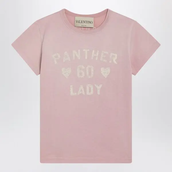 Valentino Garavani Cotton Panther Lady T-shirt - Pink