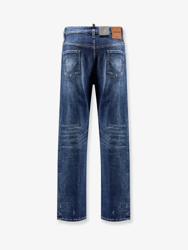 Dsquared2 Cotton Jeans With Distressed Detail - Multicolor