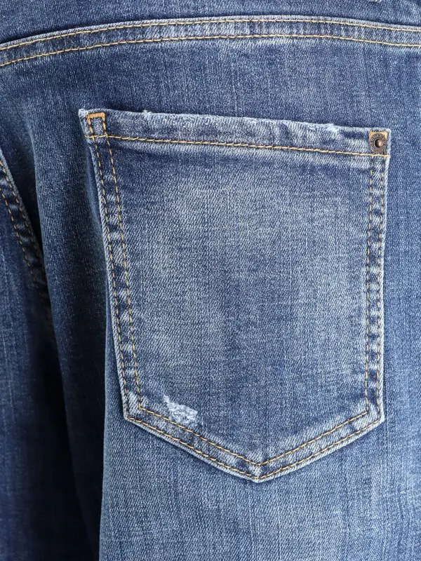 Dsquared2 Cotton Jeans With Distressed Detail - Multicolor