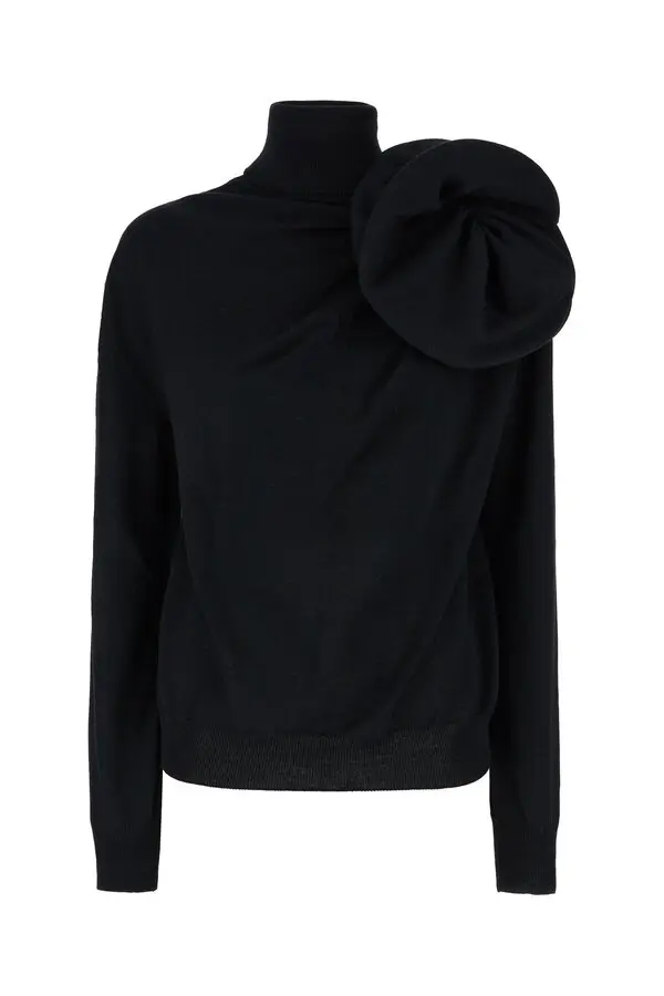 Moschino Black Knitwear With Bow Detail - Multicolor