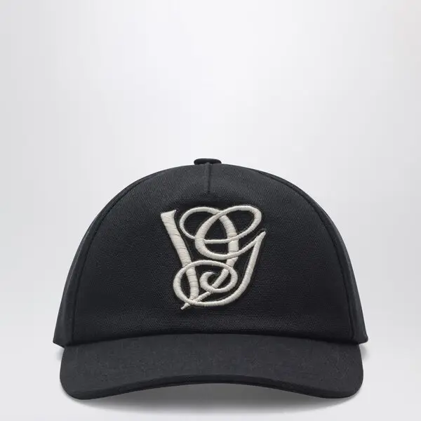 Valentino Garavani Cotton Baseball Cap With Embroidered Detail - Black