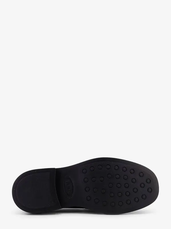 TOD'S Leather Loafers With Metal Logo Detail