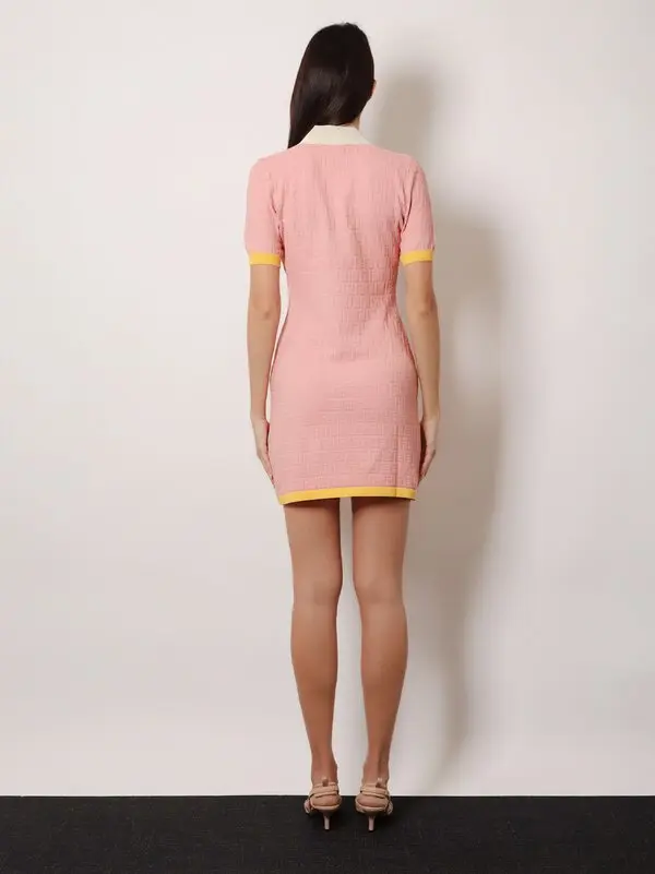 Fendi Cotton And Silk Blend Ff Motif Dress - Multicolor