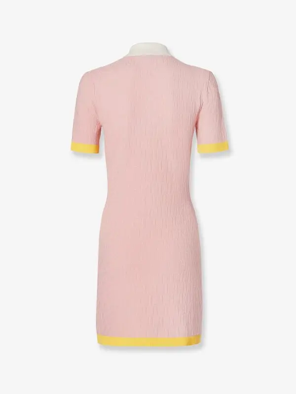Fendi Cotton And Silk Blend Ff Motif Dress - Multicolor