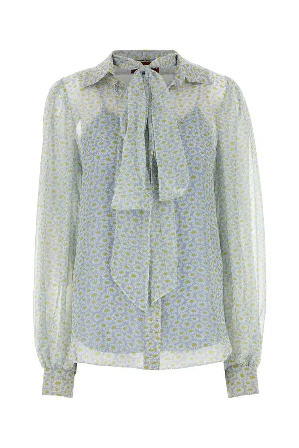 Gucci Printed Chiffon Shirt - Multicolor